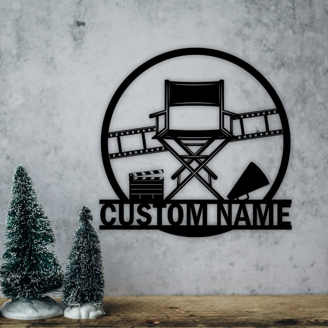 Custom Movie Theme Director Metal Wall Art Director Name Sign Theatre ...