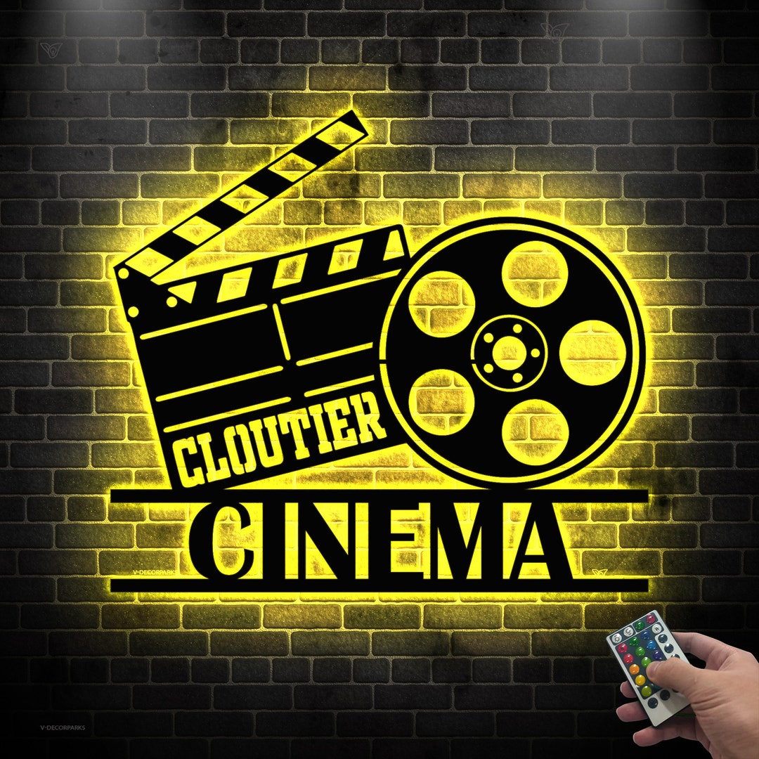 Personalized Movie Theatre Sign,movie Room Metal Wall Art,custom Home ...