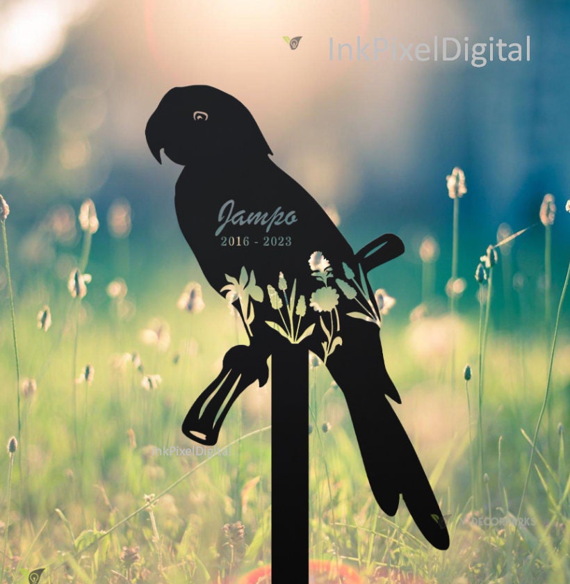 Personalized Parrot Memorial Stake, Parrot Name Sign, Sympathy Sign,pet ...