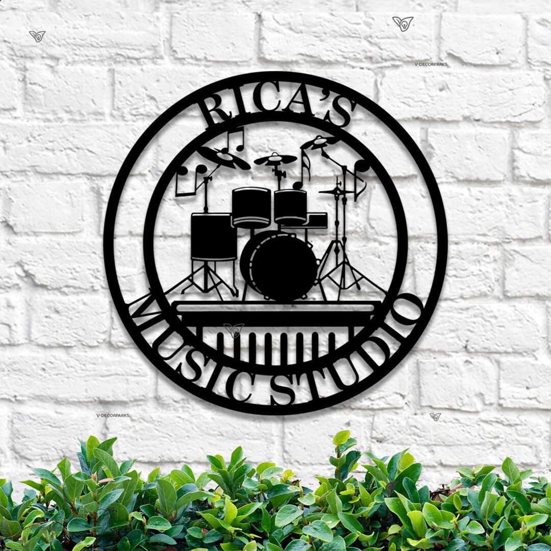 Personalized Drummer Metal Wall Art, Drummer Name Sign, Custom Drummer ...