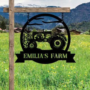 Custom Tractor Driver Metal Wall Art Farmhouse Sign Personalized ...