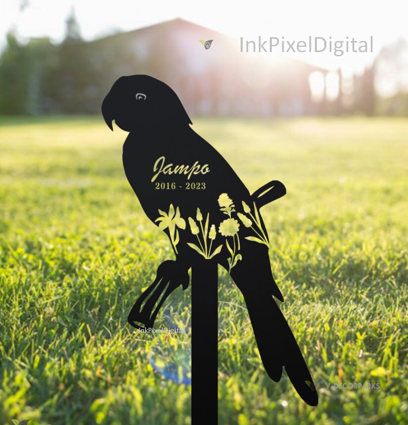 Personalized Parrot Memorial Stake, Parrot Name Sign, Sympathy Sign,pet ...