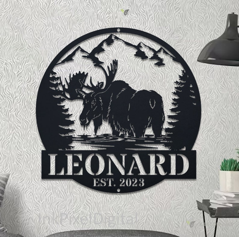 Personalized Moose Metal Sign Led Light,metal Moose Sign, Moose Metal ...