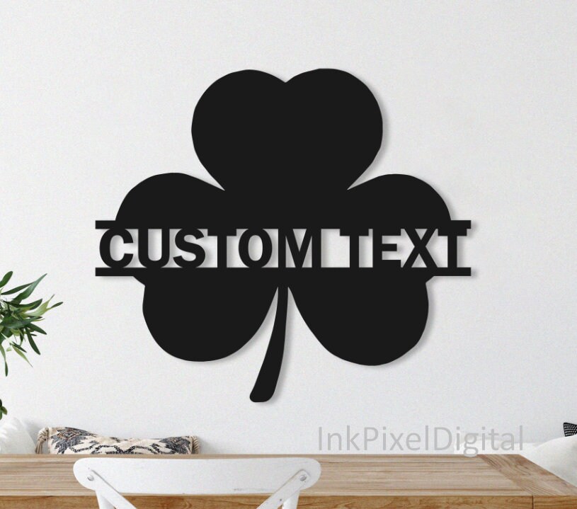 Custom Metal Shamrock Sign, Personalized Irish Decor With LED Lights - Etsy