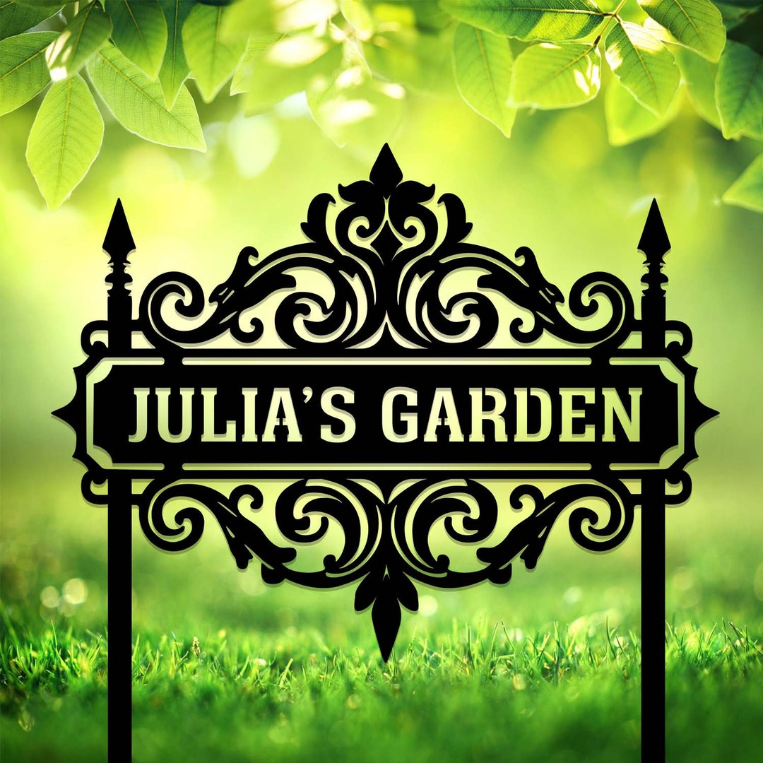 Custom Garden Sign With Stake,custom Adress Sign Metal With Stakes ...