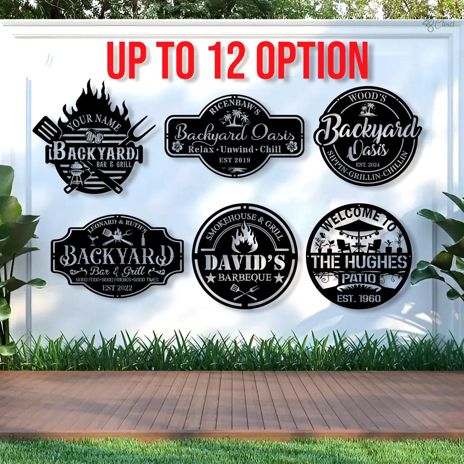 Personalized Backyard Oasis Metal Sign Wall, Custom Backyard Decor ...