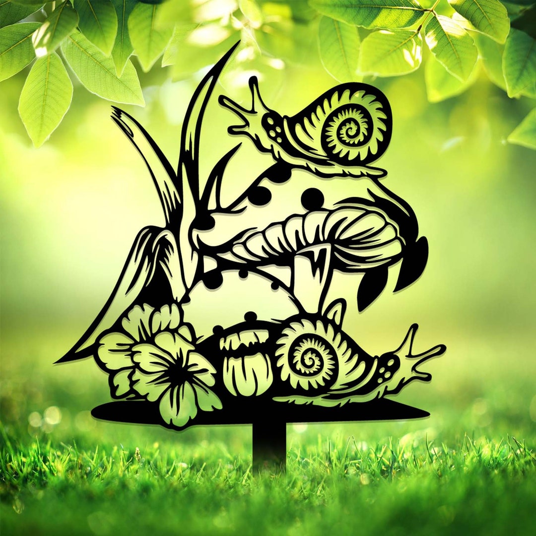 Snail Art Garden Sign Yard Sign Metal Garden Sign for Outdoor Yard Sign ...