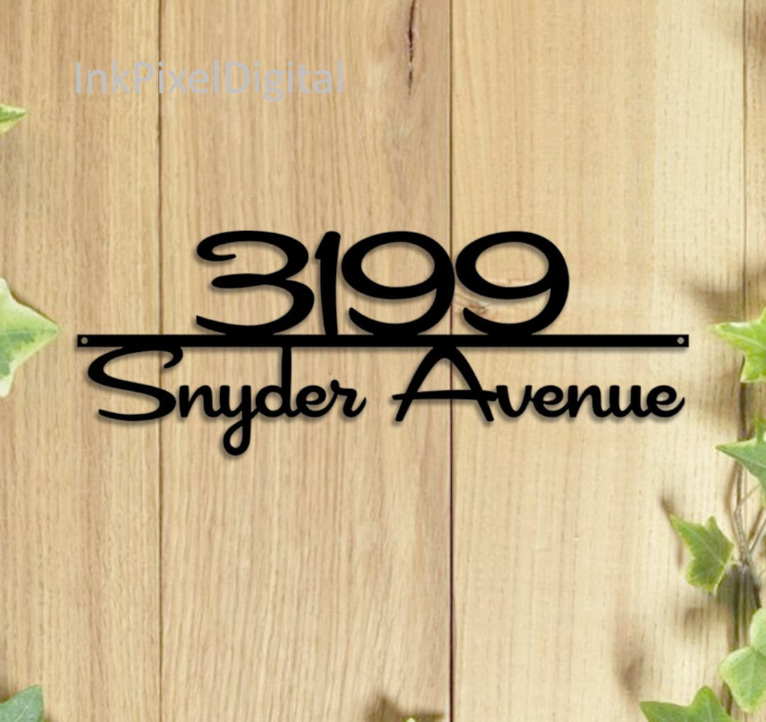 Retro Style House Number Sign Housewarming Gift Personalized House ...