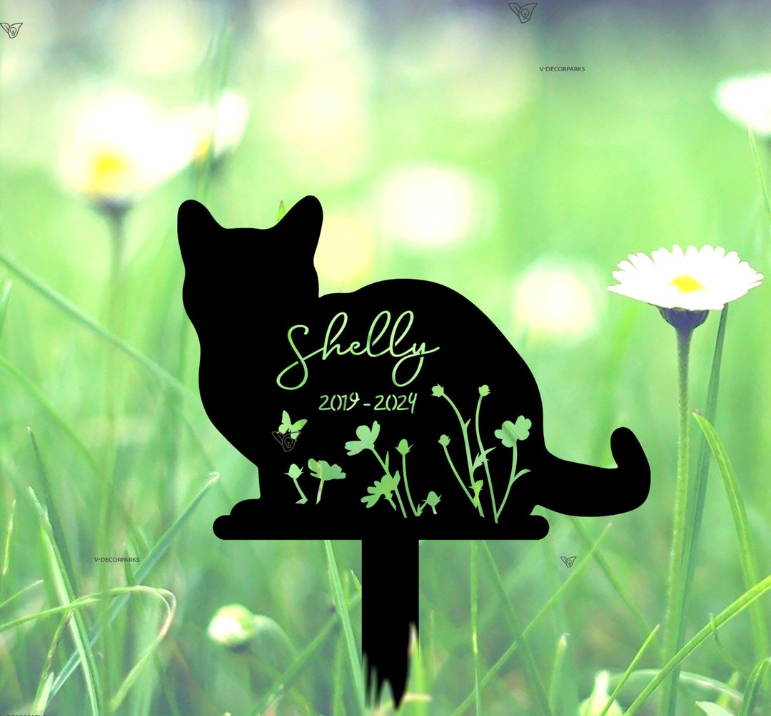 Custom Cat Memorial Stake, Cat Grave Markers, Remembrance Stake, Cat ...
