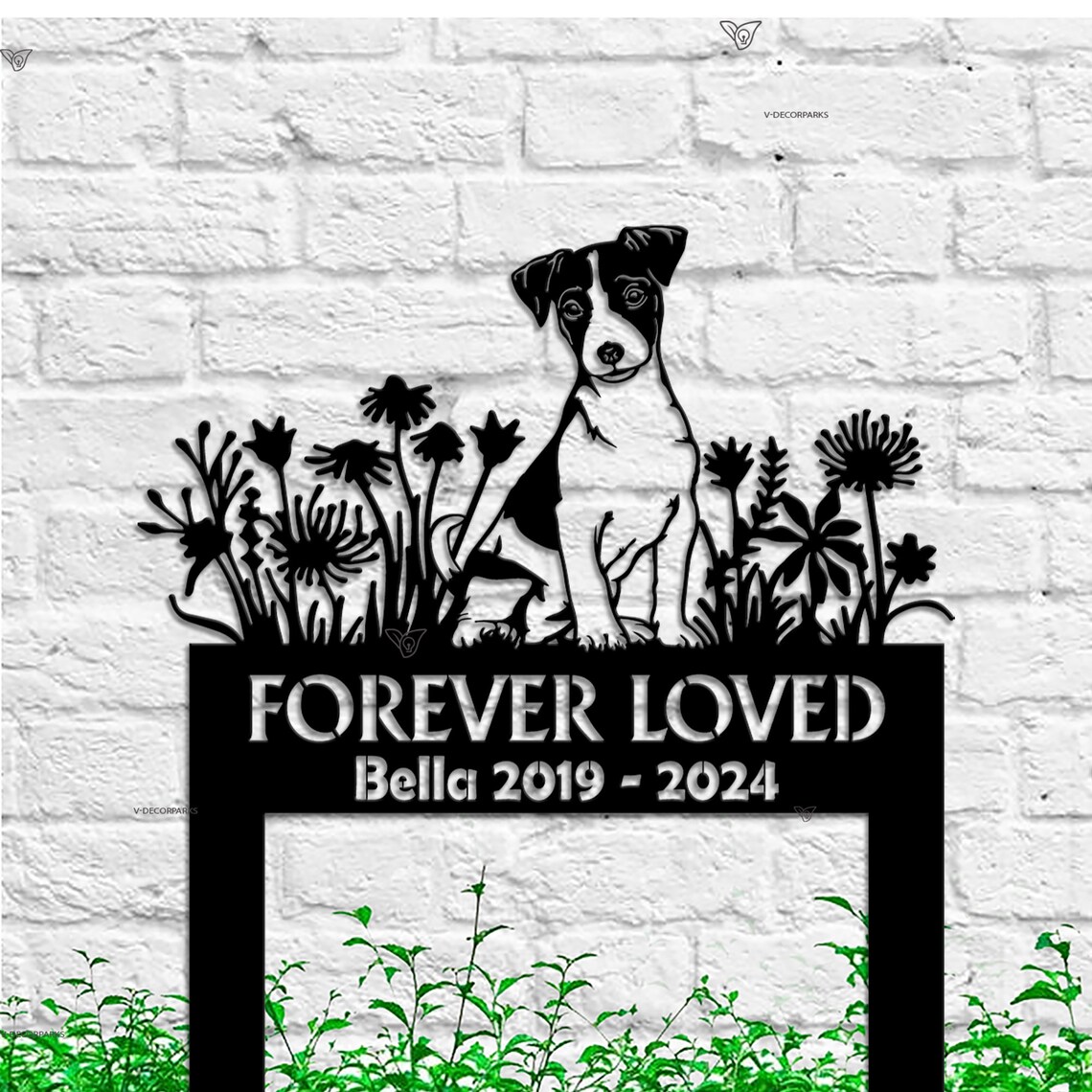 Custom Jack Russell Memorial Stake, Pet Grave Marker, Dog Remembrance ...