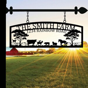 Personalized Farmhouse Sign,metal Farm Sign,custom Metal Farm Name Sign ...