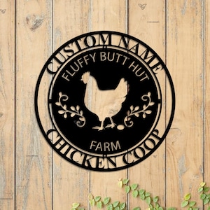 Custom Chicken Metal Sign,farm House Decor,personalized Chicken Coop ...