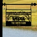 Custom Metal Farm Name Sign, Farmhouse Decor, Personalized Cow Sign ...
