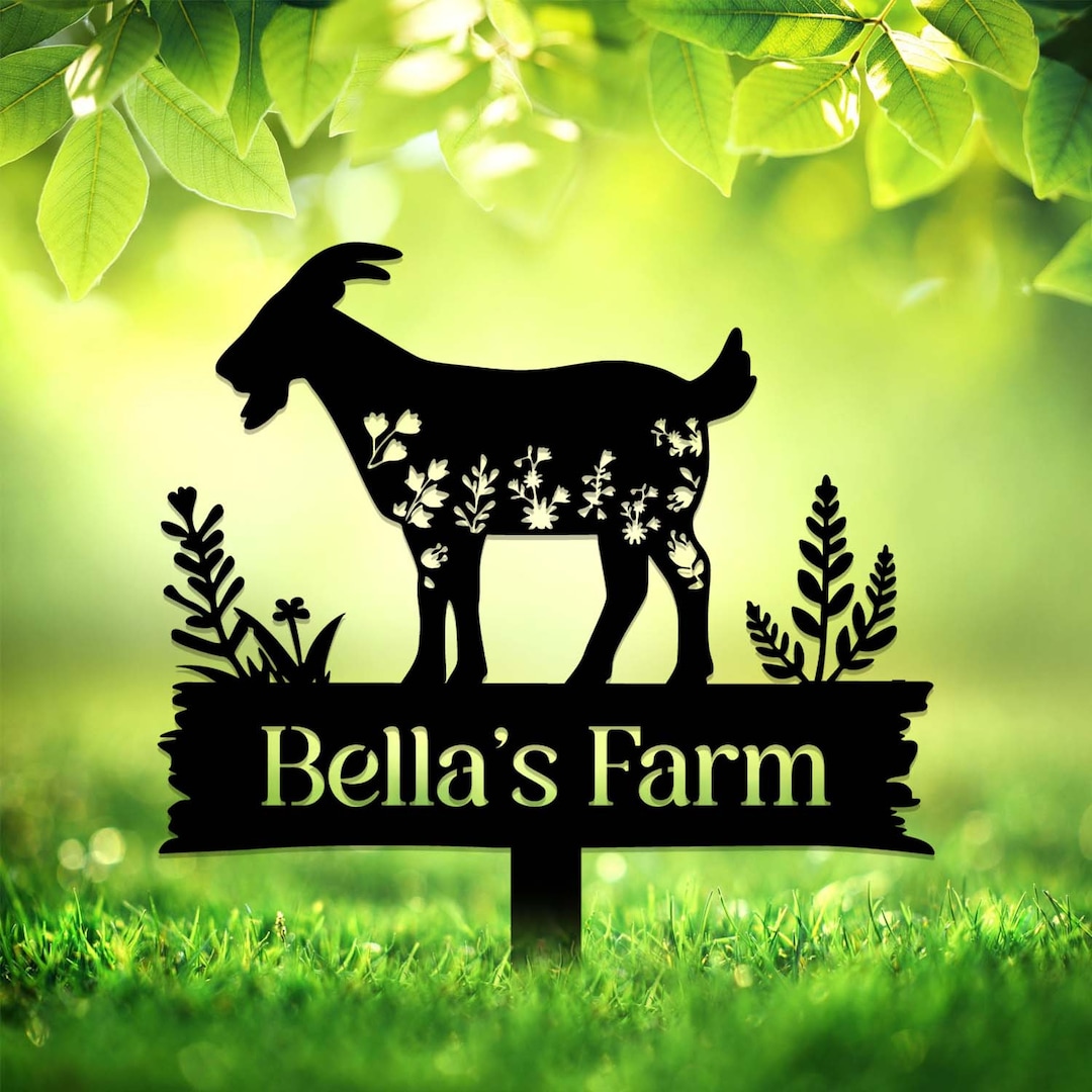Custom Goat Farm Sign,farm Sign,metal Goat Sign,personalized Goat Ranch ...