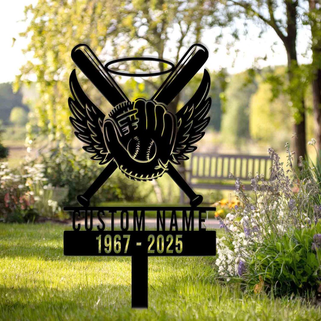 Custom Baseball Memorial Sign, Baseball Tribute Sign, Sympathy Gift ...