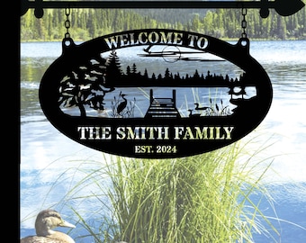 Custom Lake Dock Sign, Family Lake Lot Sign, Lake House Sign, Lakeside ...