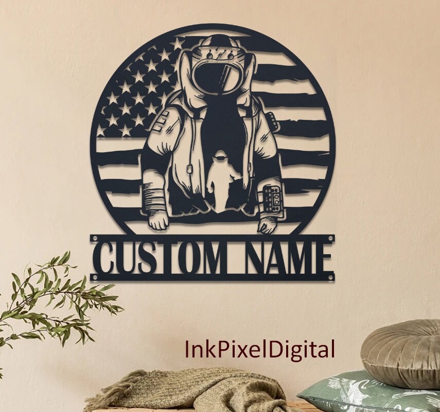 Custom US Bomb Disposal Metal Wall Art, Personalized Bomb Squad Name ...