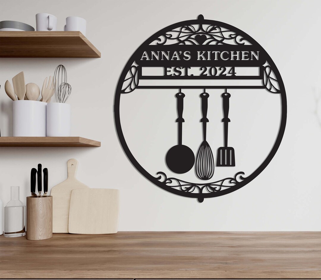 Custom Kitchen Metal Sign,kitchen Wall Art,kitchen Decor, Personalized ...