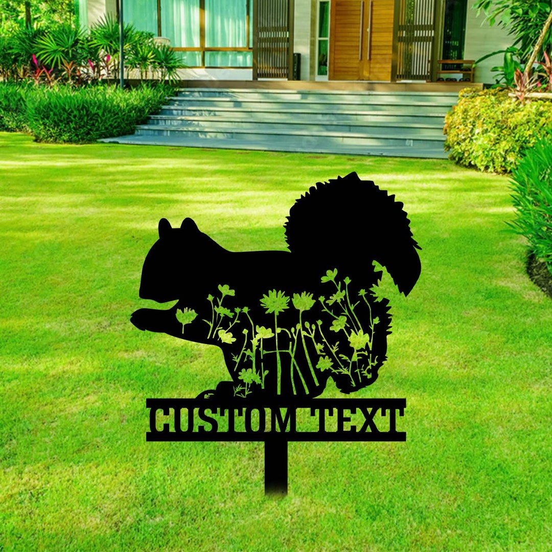 Personalized Squirrel Stake,squirrel Memorial Garden Stake,squirrel ...