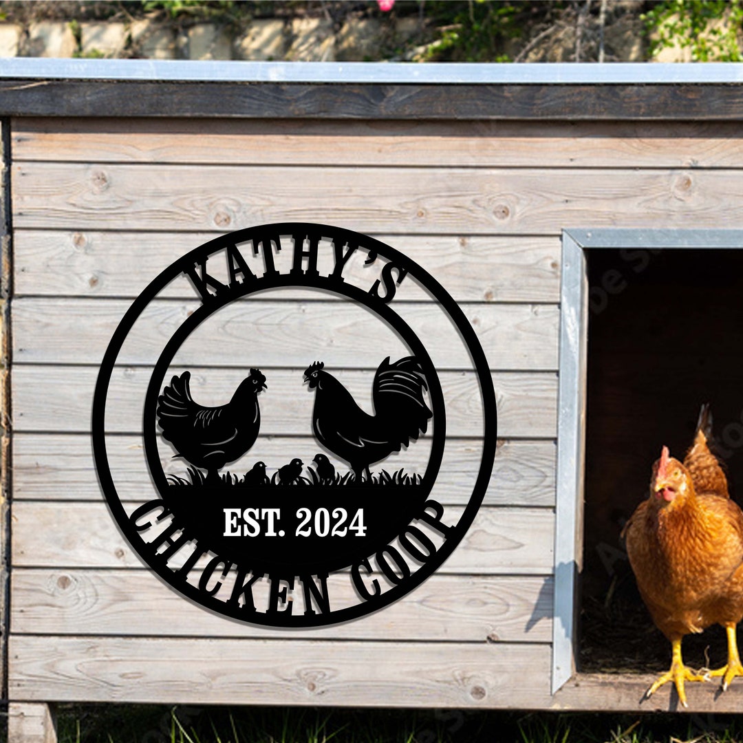 Personalized Chicken Coop Sign, Hen House Decor, Farm Decor, Chicken ...