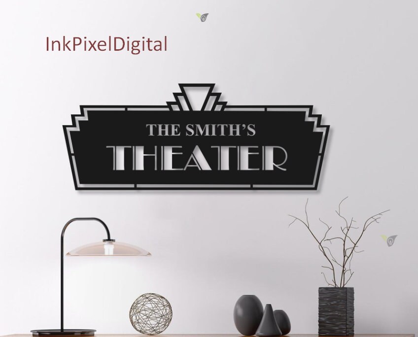 Personalized Home Theater Metal Sign With LED Lights - Etsy