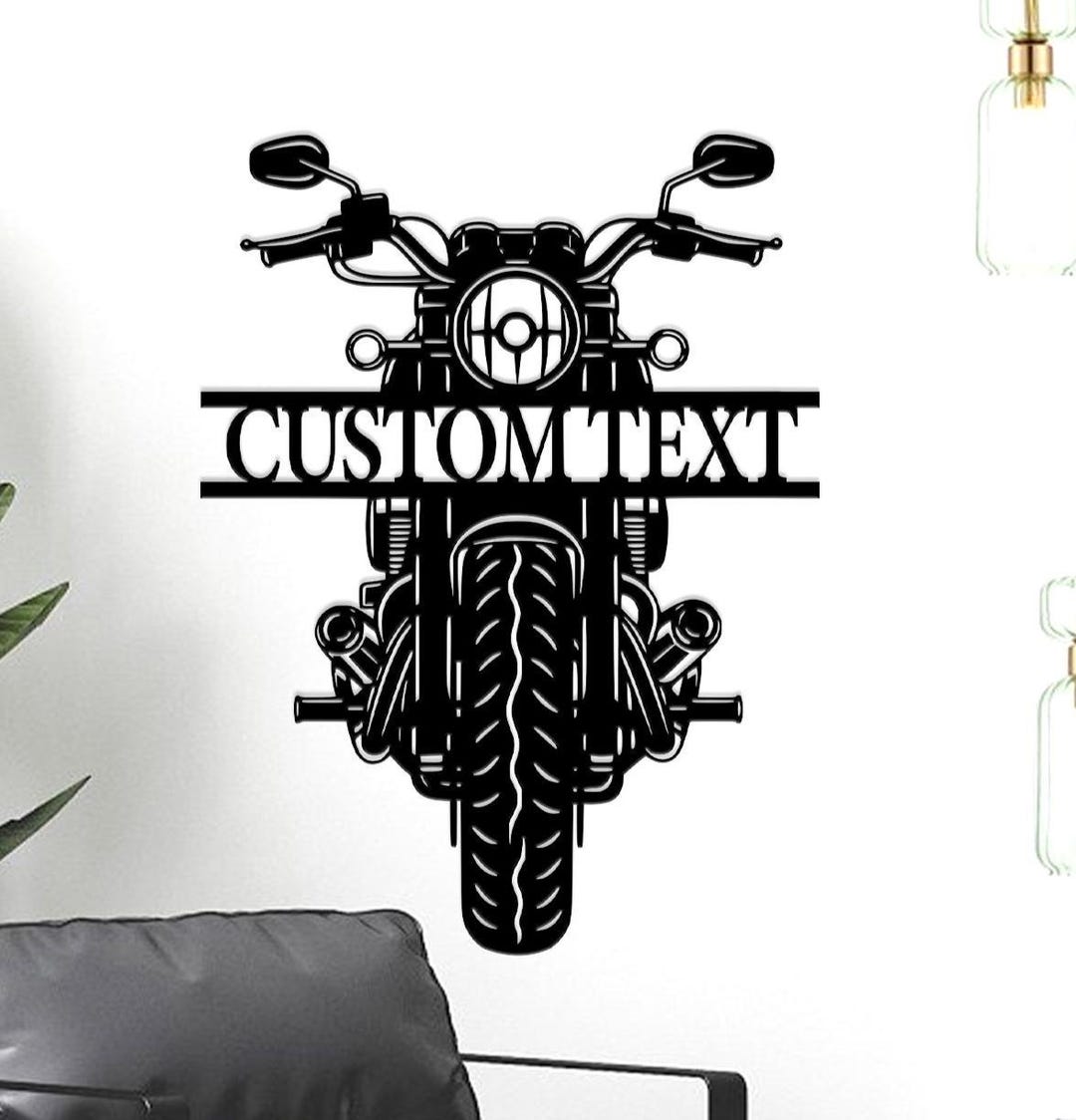 Custom Motorcycle Metal Sign, Personalized Garage Wall Art, Garage Sign ...