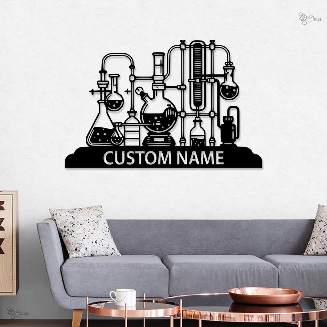 Custom Chemistry Teacher Metal Sign, Science Lab Wall Art - Etsy