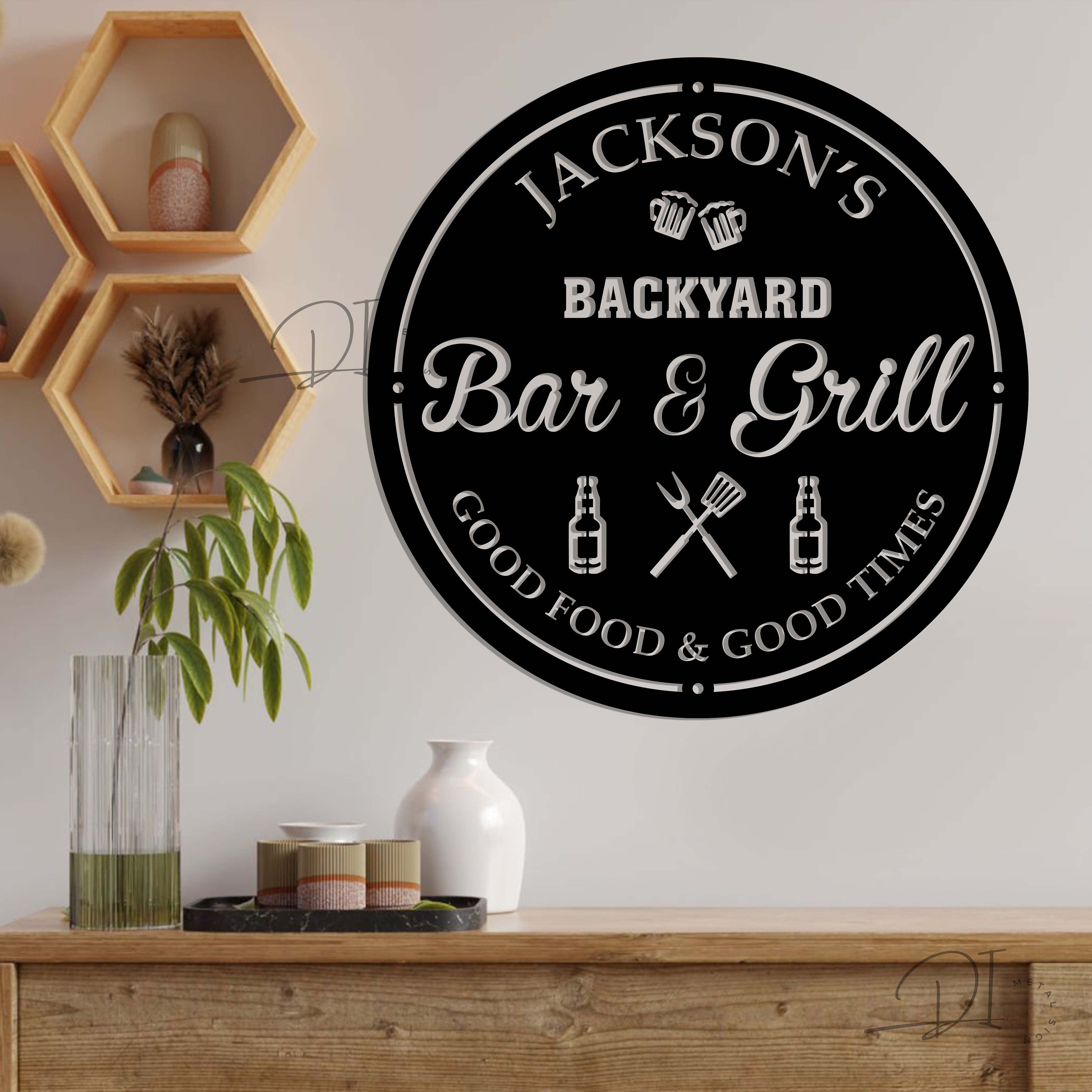 Personalized Metal Grilling Sign LED Light,custom Backyard BBQ Metal ...