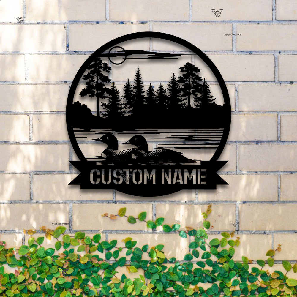 Custom Duck Cabin Metal Wall Art LED Light Lakehouse Sign Personalized ...