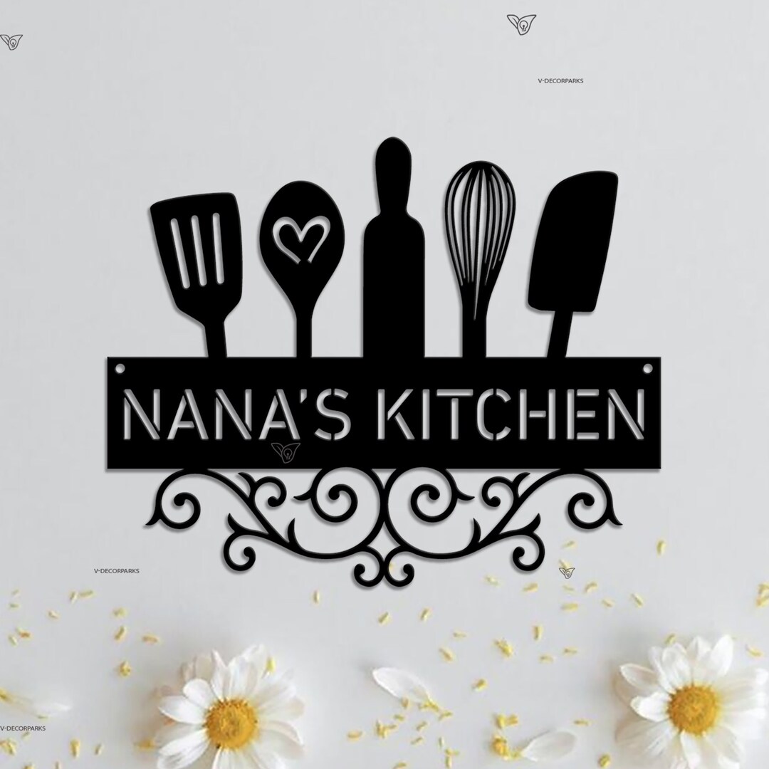 Personalized Kitchen Sign,kitchen Decor Metal Kitchen Wall Art,custom ...