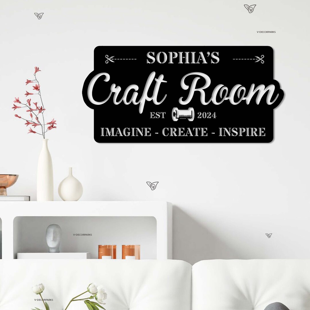 Personalized Sewing Room Sign,custom Craft Room Metal Sign, Creative ...