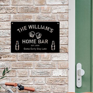 Personalized Home Bar Metal Sign,custom Pub Sign,home Bar Sign,pub Bar ...