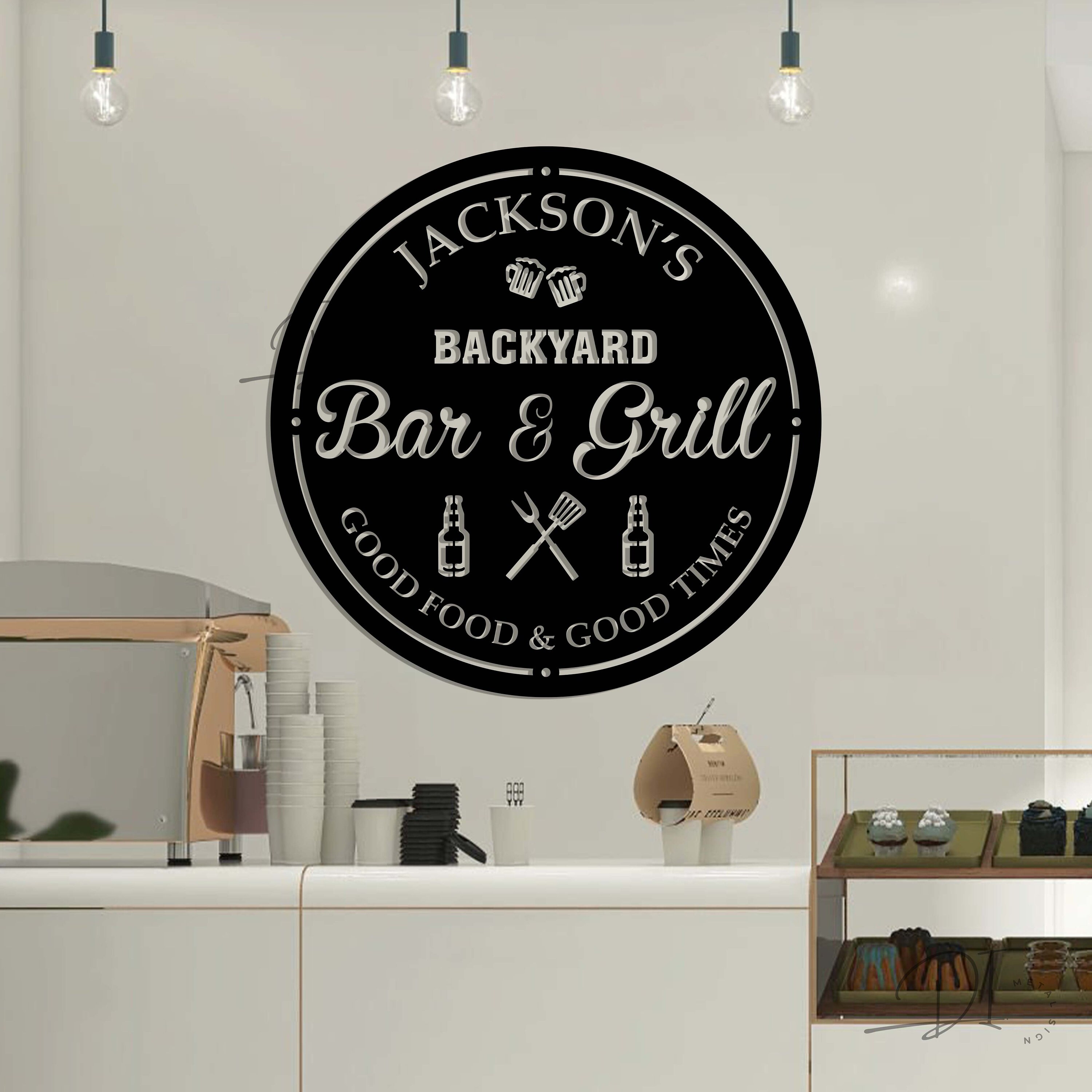 Personalized Metal Grilling Sign LED Light,custom Backyard BBQ Metal ...