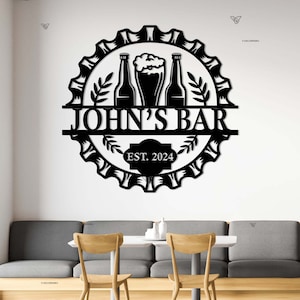 Custom Metal Homebrewing Sign Led Light, Home Brew Bar Sign Home Bar ...
