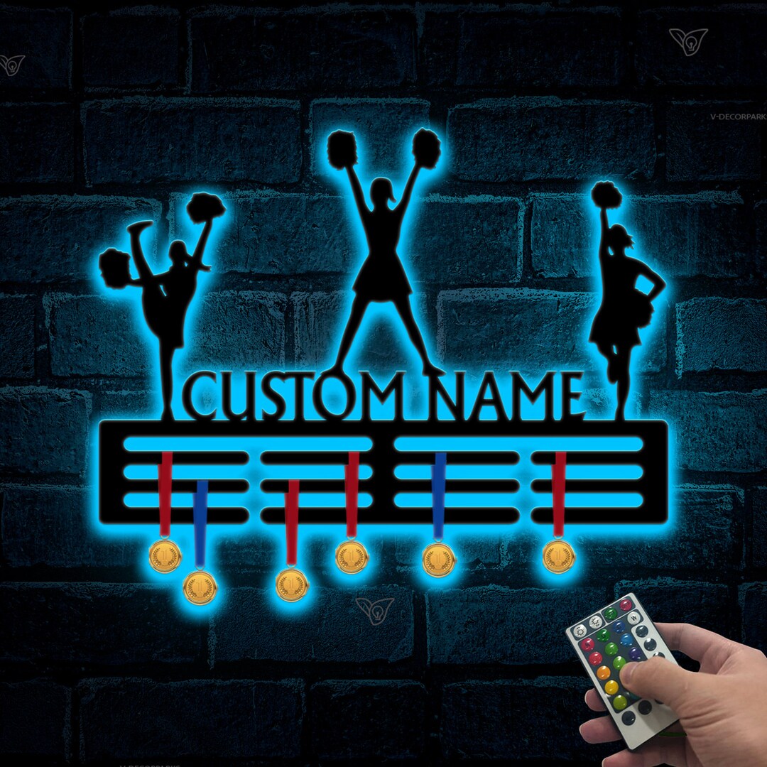 Custom Cheerleading Medal Hanger Led Lights, Medal Hanger for Awards ...
