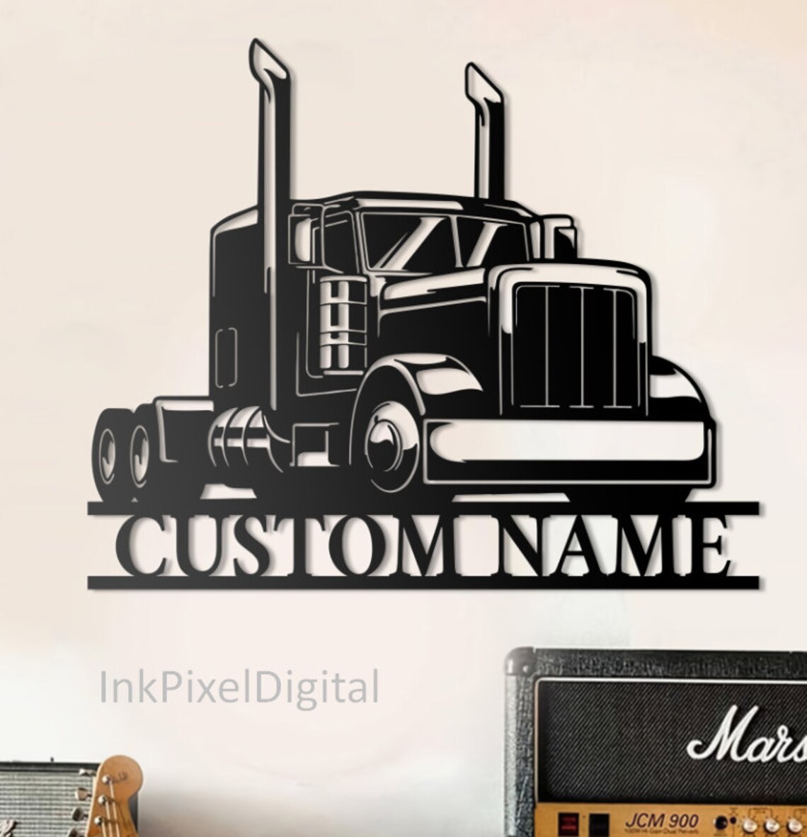 Custom Semi Truck Metal Wall Art,personalized Trucker Truck Driver Name ...