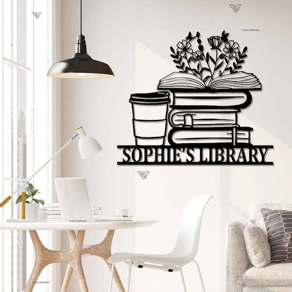 Custom Library Sign - Etsy