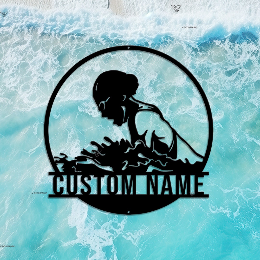 Custom Metal Swimming Sign Led Light, Swimmer Sign, Swimming Pool Sign ...