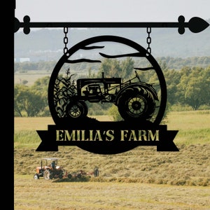 Custom Tractor Driver Metal Wall Art Farmhouse Sign Personalized ...
