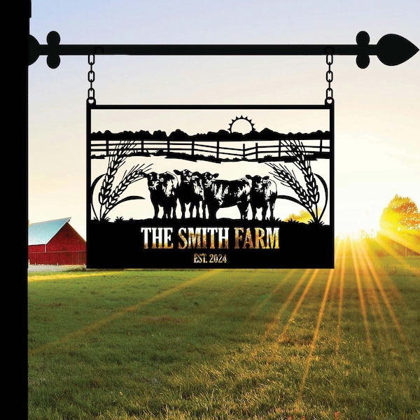 Metal Cow Sign - Etsy