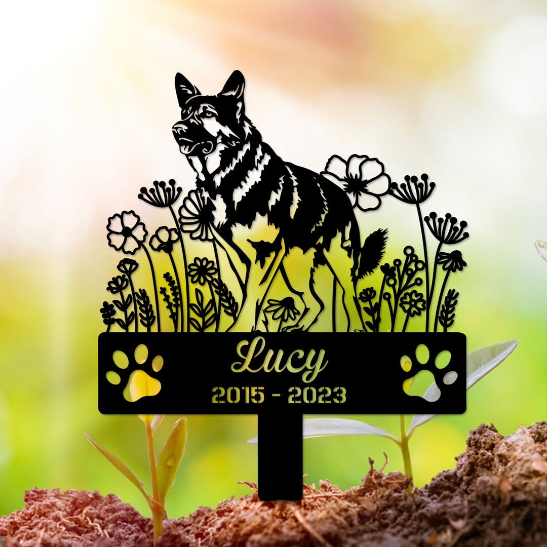 Personalized German Shepherd Memorial Stake,dog Memorial Stake,pet ...