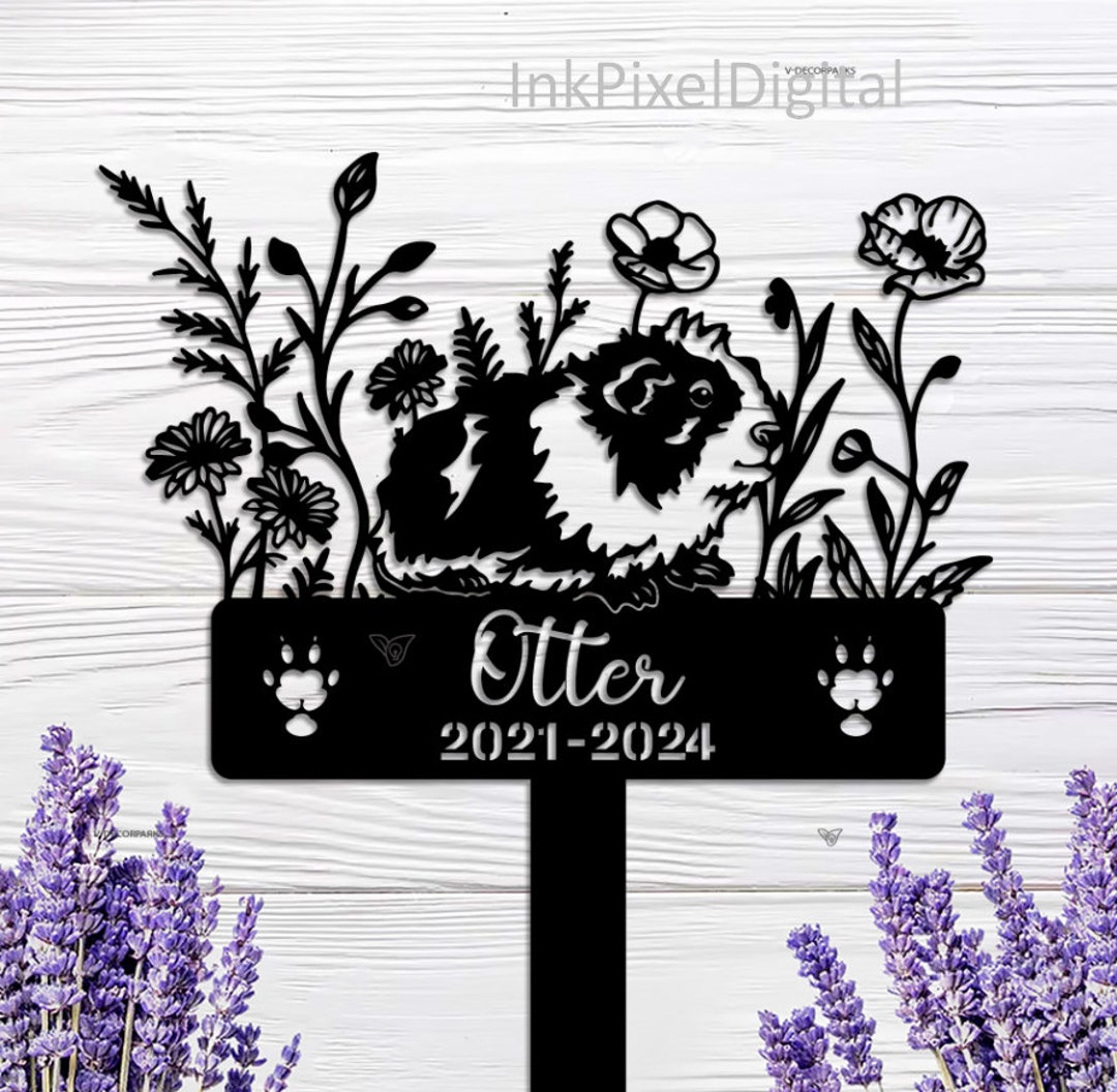Custom Guinea Pig Garden Stake, Grave Marker, Guinea Pig Memorial Stake ...