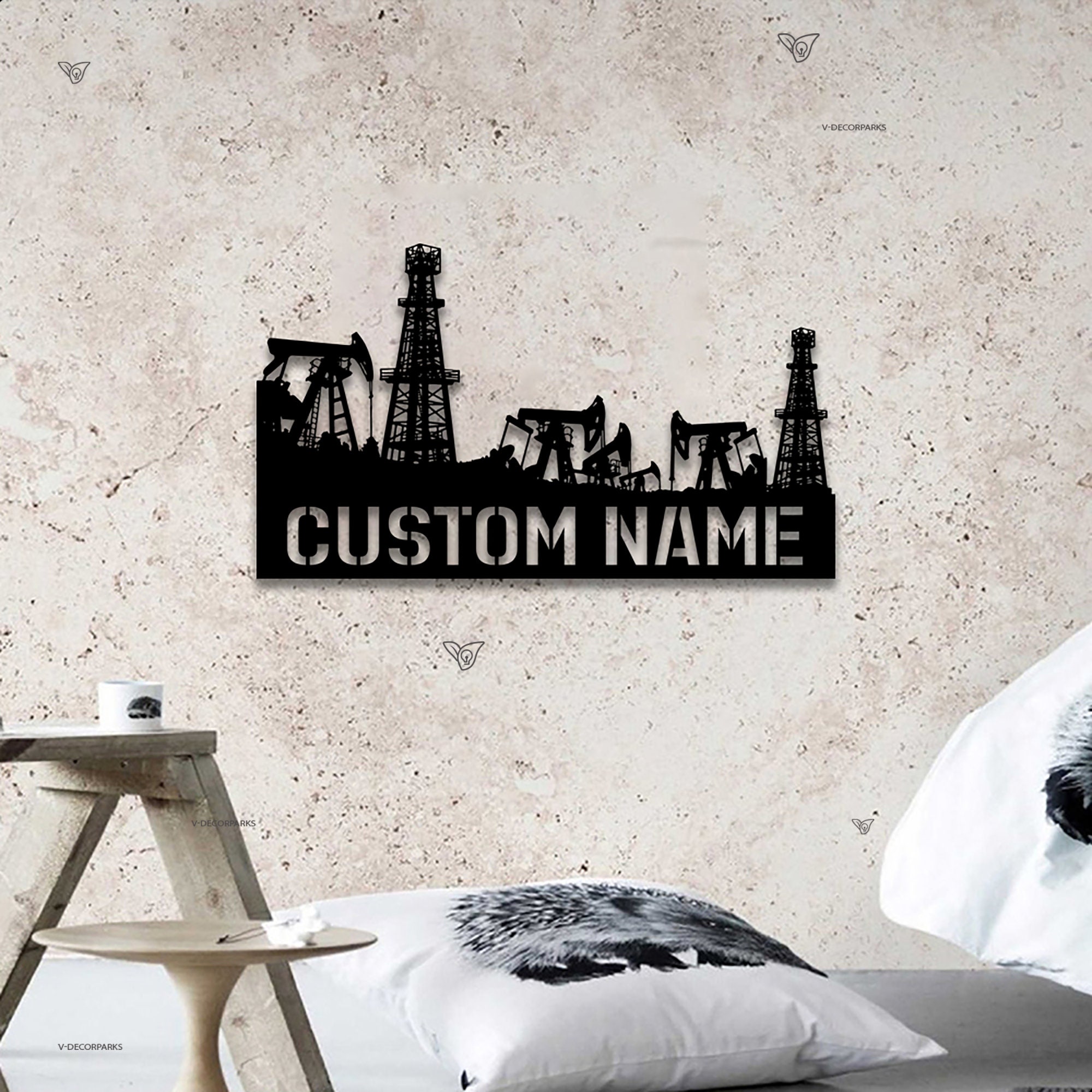 Oil Field Metal Sign LED Lights, Oil Rig Sign, Custom Oilfield Metal ...