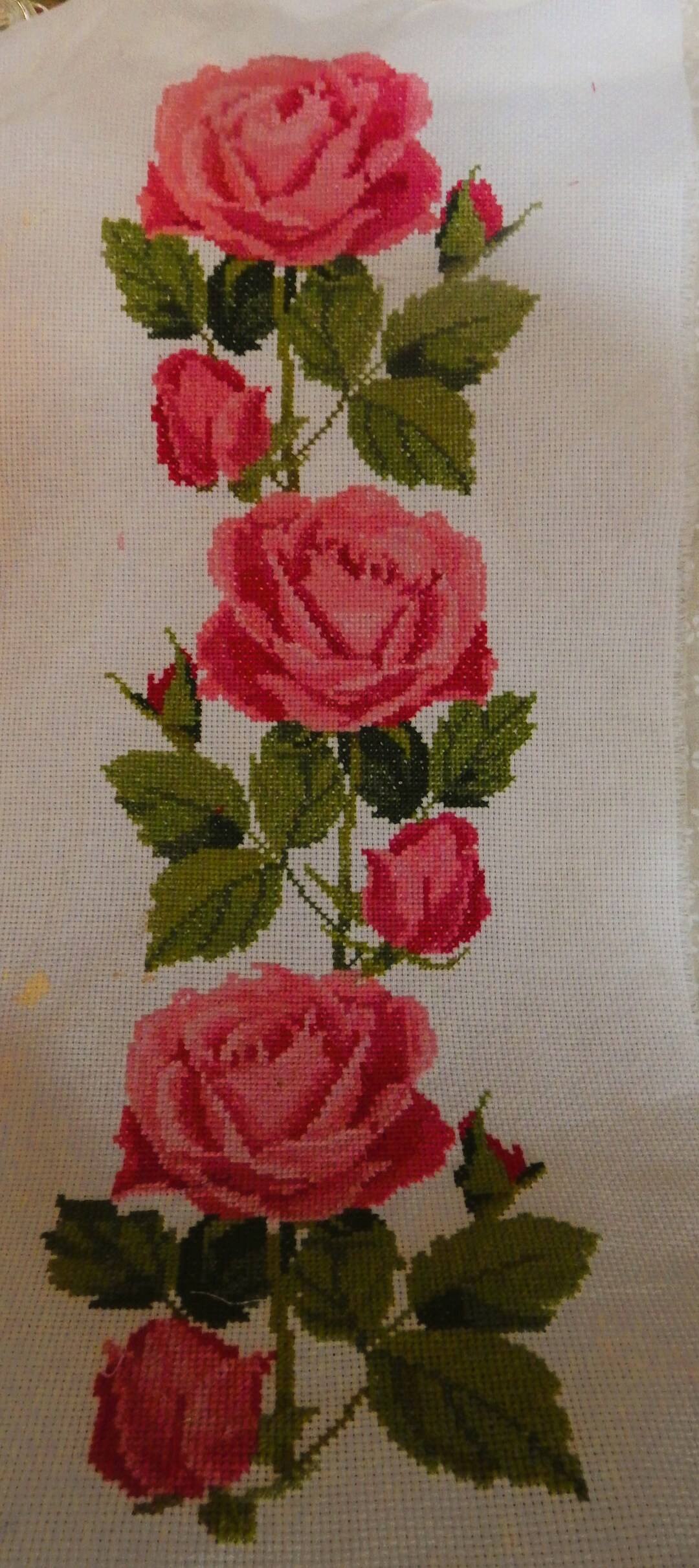 Beautiful Crossstitch Pink Roses - Etsy