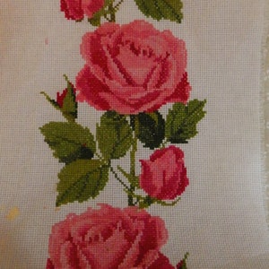 Beautiful Crossstitch Pink Roses - Etsy