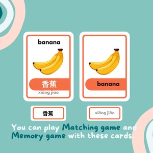 24 Fruits Bilingual Flash Cards English-traditional Chinese Zhuyin and ...
