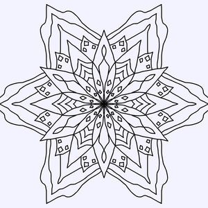 Hand Drawn DIGITAL Printable Mandala Coloring Book - Etsy