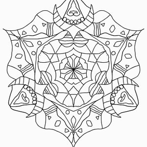 Hand Drawn DIGITAL Printable Mandala Coloring Book - Etsy