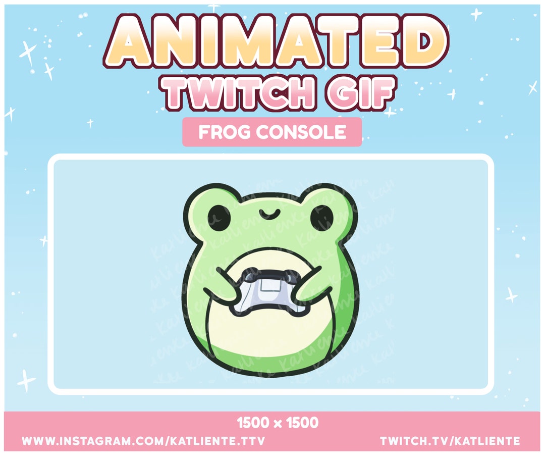 Kawaii Animated Frog Controller Xbox GIF Twitch Discord Pngtuber ...