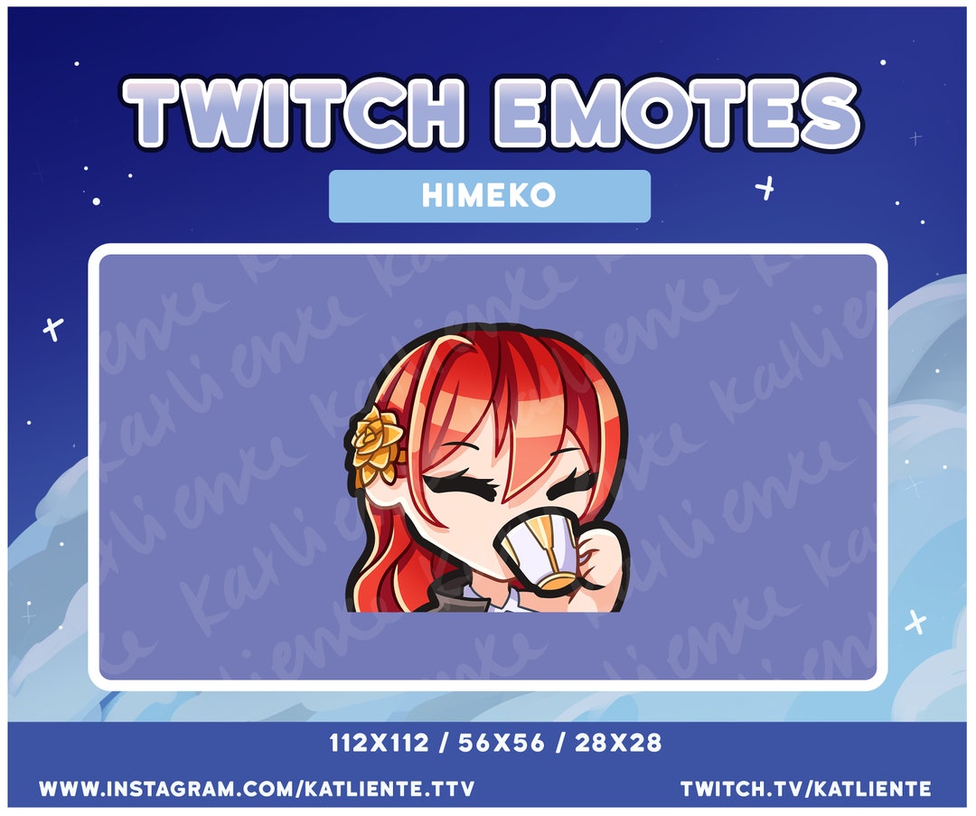 Honkai Star Rail Himeko Drinking Tea Emote - Twitch, Discord, Youtube ...